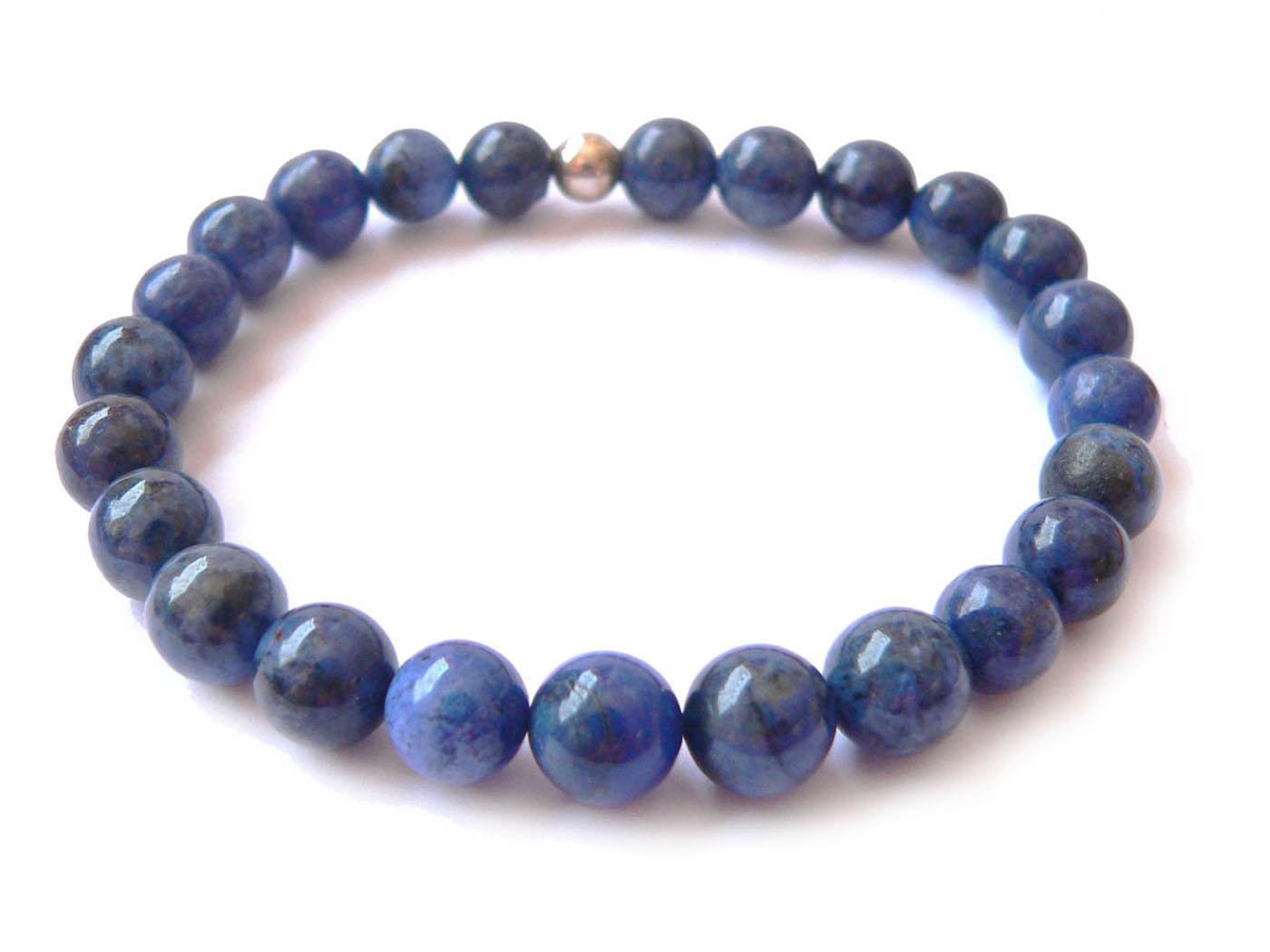 Edelsteinkreationen - Dumortierit Edelstein Kugel Stretch Armband ...
